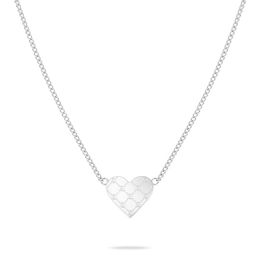 Tamaris Damen Kette mit Anh&auml;nger &raquo;The T-Pattern Heart, Herz&laquo; Edelstahl, L: 45 B: 2mm