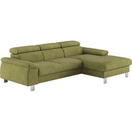 COTTA Ecksofa &raquo;Komaris L-Form, B: 244 cm&laquo; mit Kopfteilverstellung, optional Schlaffunktion, Bettkasten & Licht 94% POLYESTER (PES) 6%POLYAMID (PA) B/H