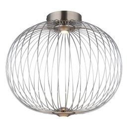 Globo LIGHTING Deckenleuchte &raquo;GALWAY&laquo; LED-Modul 1 Stk. Warmwei&szlig; Deckenlampe Metallst&auml;be 3000K 3 Stufen silber &Oslash; 50cm H: 45cm, 1 Stk.