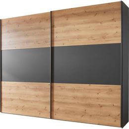 Wiemann Schwebet&uuml;renschrank &raquo;Korfu&laquo; hochwertige Beschl&auml;ge braun B/H/T: 296,3cm x 217cm x 67cm, T&uuml;ren: 2 Stk.