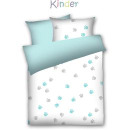 Dyckhoff Bettw&auml;sche &raquo;Pf&ouml;tchen&laquo; 2 Stk. aus Weichfrottier blau Frottee, Obermaterial: 75% Baumwolle, 25% Polyester B/L: 100cm x 135cm, 1 Stk., 1 Stk., Frottee, B