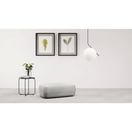 Trendmanufaktur Polsterhocker &raquo;Shawn elegant und bequem&laquo; organische Form, mit hochwertigem Bezug grau 100% Polyester B/H/T: 100cm x 44cm x 50cm, 