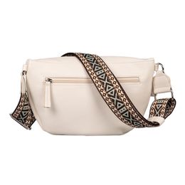 Tom Tailor Damen Tom Tailor Bauchtasche &raquo;Palina&laquo; aus weichem Lederimitat mit effektvollem Schulterriemen wei&szlig; B/H/T: 30cm x 19cm x 10,5cm