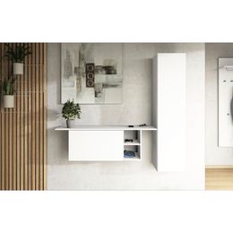 borchardt M&ouml;bel borchardt M&ouml;bel Garderoben-Set &raquo;Toledo, moderne h&auml;ngende Garderobe, Schminktisch mit Regalf&auml;chern&laquo; Spar-Set Holzwerkstoff, Metall B/H/T: 152cmcm x 