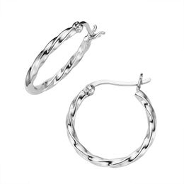 Firetti Damen Paar Creolen &raquo;Schmuck Geschenk Silber 925 Ohrschmuck Ohrringe gekordelt strukturiert&laquo; silber 20mm, Silber 925 (Sterlingsilber)