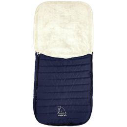 Heitmann Felle Fu&szlig;sack &raquo;Eisb&auml;rchen - Steppfu&szlig;sack&laquo; f&uuml;r die &Uuml;bergangszeit, ideal f&uuml;r Kinderwagen & Buggy, waschbar blau Einheitsgr&ouml;&szlig;e Fu&szlig;sack