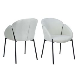 OTTO home Esszimmerstuhl &raquo;Westfox&laquo; () 2 Stk.gepolsterte R&uuml;ckenlehne, Armlehne und Sitzfl&auml;che, Sitzh&ouml;he 49 cm beige Stoff B/H/T: 60cm x 78cm x 58cm, 2 