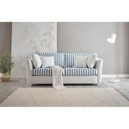 Home Affaire 2,5-Sitzer &raquo;CALIFORNIA&laquo; maritimer Landhausstil, in 3 Breiten, mit Holzf&uuml;&szlig;en Wei&szlig; lackiert beige 100% PES B/H/T: 200cm x 88cm x 96cm, 