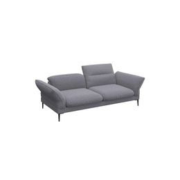 FLEXLUX 2,5-Sitzer &raquo;Salino, Funktionssofa, Relaxsofa&laquo; Sofa mit Arm- und Kopfteil-Verstellungen, Kaltschaum & Stahl-Wellen grau 100% Polyester B/H/T: 