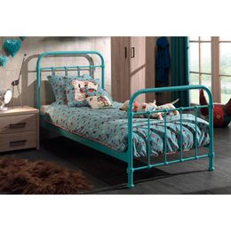 Vipack Einzelbett &raquo;New York, Bettgestell Metall, pulverbeschichtet, in zeitlosem Design&laquo; H/T ca. 100x210cm, inkl. Lattenrost, sehr stabil gebaut, zwei 