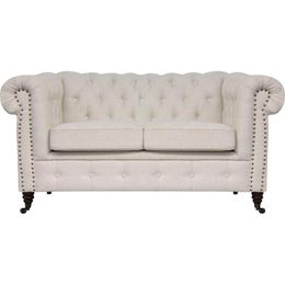 Home Affaire Chesterfield-Sofa &raquo;Aarburg&laquo; aufw&auml;ndige Knopfheftung und Ziern&auml;gel im Chesterfield-Design beige 100% Polyester B/H/T: 148cm x 77cm x 87cm,