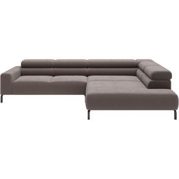 Home Affaire Ecksofa &raquo;Antonelli, L-Form, incl. Kopfteilverstellung, Breite 312 cm&laquo; wahlweise elektrische Sitztiefenverstellung braun 95% Polyester, 5%