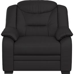 COTTA Sessel &raquo;Marcus&laquo; mit hoher R&uuml;ckenlehne schwarz 64% Polyurethan, 25% Polyester, 11% Baumwolle Kunstleder SOFTLUX , B/H/T: 97cm x 99cm x 99cm