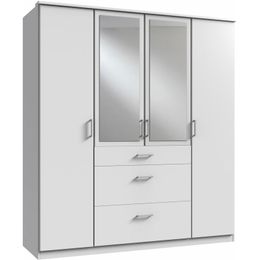 wimex Kleiderschrank &raquo;Click&laquo; mit Spiegel wei&szlig; B/H/T: 180cm x 199cm x 58cm, T&uuml;ren: 4 Stk.