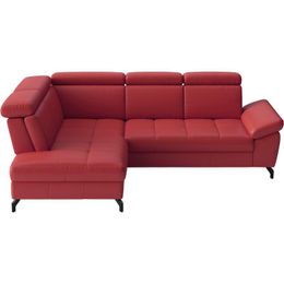 Sit & More sit&more Ecksofa &raquo;Vanity L-Form, B: 254 cm, Leder&laquo; Inkl.Sitz-,Kopf-und Armteilverstellung B/H/T: 254cm x 84cm x 197cm, NaturLEDER Stoff, Ottomane 