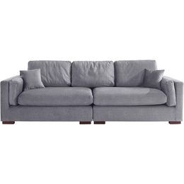 Home Affaire Big-Sofa &raquo;Fresh Pond&laquo; in vielen Bezugsqualit&auml;ten und Farben, B/T/H: 290/96/95 cm grau 100% Polyester B/H/T: 290cm x 95cm x 96cm, 