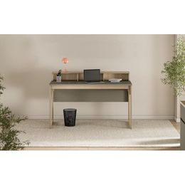 Home Affaire Schreibtisch &raquo;Stranda, Arbeitstisch im Skandi Style, B&uuml;rotisch in zwei Farben&laquo; moderner Computertisch, wohnliches Home Office braun B/H/T