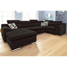 Quelle mit Kopfteilverstellung, wahlweise mit Schlaffunktion schwarz Kunstleder SOFTLUX ;Luxus-Microfaser ALTARA NUBUCK (100% Polyester);Struktur ( 100% 