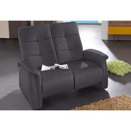 exxpo - sofa fashion Sofa &raquo;Tivoli, Kinosofa, bequem und komfortabel durch die Relaxfunktion&laquo; (2-sitzig), schmale Armlehnen grau Luxus-Microfaser 