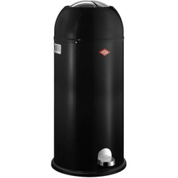 Wesco M&uuml;lleimer &raquo;Kickmaster Maxi&laquo; 1 Beh&auml;lter Abfallsammler mit D&auml;mpfer, 40 Liter schwarz Stahlblech B/H/T: 37,5cm x 83cm x 37,5cm, 40 l