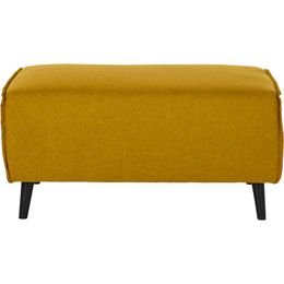 DOMO collection Hocker &raquo;Amora&laquo; mit Federkern, Fu&szlig;h&ouml;he passend f&uuml;r g&auml;ngige Saugroboter! gelb B/H/T: 97cm x 47cm x 66cm, Struktur fein, Mit Federkern