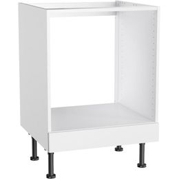 KOCHSTATION Herdumbauschrank &raquo;KS-Paula&laquo; 60 cm breit, 87 cm hoch, mit 1 festen Blende wei&szlig;, B/H/T: 60cm x 87cm x 58,4cm