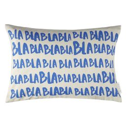 Tom Tailor HOME Kissenbezug &raquo;Blabla&laquo; mit lustigem Schriftzug blau Polyester, Baumwolle, Polyester B/L: 60cm x 40cm, 1 Stk., Polyester