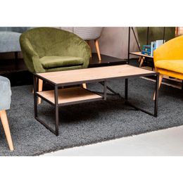 GUTMANN FACTORY Couchtisch &raquo;Alcott, Sofatisch&laquo; Wohnzimmertisch 100 x 50cm, klappbar, mit Ablage, Echtholzfurnier schwarz B/H/T: 100cm x 43cm x 50cm