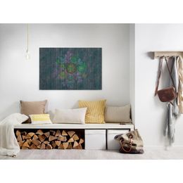 A.S. Cr&eacute;ation Leinwandbild &raquo;spray bouquet&laquo; Blumen Kunst 1 Stk. tlg. Keilrahmen Holz Blumen Floral Grafitti Leinwand-Bild Wohnzimmer modern bunt Massivholz, Stahl B/