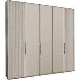 Wiemann Kleiderschrank &raquo;Denver&laquo; hochwertige Beschl&auml;ge beige Holzwerkstoff Champagner-Dekor, B/H/T: 246,3cm x 236cm x 58cm