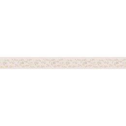 A.S. Cr&eacute;ation Bord&uuml;re &raquo;Only Borders&laquo; floral unifarben mit Farbeinsatz glatt Landhaus Blumen Bord&uuml;re floral selbstklebend Borte Wohnzimmer Design beige Papier, Vinyl