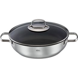R&ouml;sle R&Ouml;SLE Servierpfanne &raquo;ELEGANCE ProCera&laquo; Edelstahl 18/10 1 Stk. tlg. nat&uuml;rliche Quarzversiegelung ohne PTFE/PFAS, Induktion silber &Oslash; 28cm + H&ouml;he 15,5cm