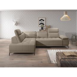 WERK2 Ecksofa &raquo;Focus-L, elektrisch erweiterbare Sitztiefe um ca. 30 cm, L-Form&laquo; Komfort nach Ma&szlig;: Ausziehbare Sitztiefe, verstellbare Kopfteile & F&uuml;&szlig;e