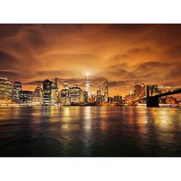 papermoon Fototapete &raquo;Manhattan at Sunset&laquo; glatt bunt Vlies B/L: 3m x 2,23m, Bahnen: 6 Stk.