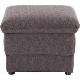 DOMO collection Polsterhocker &raquo;Lale B/T 62/62cm&laquo; grau Struktur grob (85% Polyester, 15% Polyacryl);Struktur (100% Polyester);Microfaser PRIMABELLE (