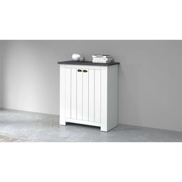 Home Affaire Schuhschrank &raquo;FIGO, Made in Italy &ndash; Schuhkommode,Schuhregal f&uuml;r ca. 20 Paar Schuhe&laquo; 1 Stk. tlg. 4-T&uuml;rig, Siebdruck-dekorative Fr&auml;sungen, 