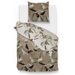 ZO HOME Bettw&auml;sche &raquo;Mylie&laquo; 2 Stk. Bettw&auml;sche aus 100% Baumwolle, hochwertiges Mako-Satin beige Mako-Satin, Obermaterial: 100% Baumwolle B/L: 135cm x 