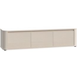 FORTE TV-Board B/H/T 168/41,5/41,3 cm Soft Close, Stauraum, MDF Front beige Holzwerkstoff B/H/T: 168cm x 41,5cm x 41,3cm, 3 Stk.