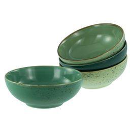 Creatable Schale &raquo;Nature Collection, Smoothie Bowl 4-tlg&laquo; 4 Stk. aus Steinzeug Handwerklicher Look, Vintage gr&uuml;n Steinzeug &Oslash; 16,5cm