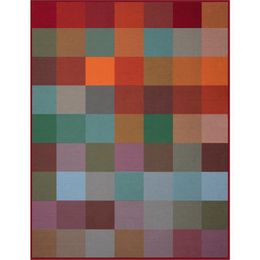 Biederlack Wohndecke &raquo;Woven&laquo; aus 100% Baumwolle, Kuscheldecke rot Baumwolle B/L: 150cm x 200cm