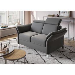 Sit & More sit&more 2-Sitzer &raquo;Vincenzo&laquo; grau B/H/T: 156cm x 84cm x 93cm, Luxus-Microfaser,mit Kopfteilverstellung