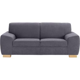 DOMO collection 2-Sitzer &raquo;Incanto, kubisch und zeitlos, komfortabel, flache Armlehnen&laquo; grau B/H/T: 200cm x 81cm x 89cm, Struktur weich, 2-Sitzer
