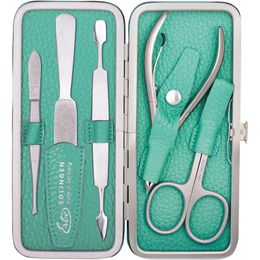 ERBE&reg; Erbe ERBE Manik&uuml;re-Etui &raquo;ERBE Manik&uuml;re Set B&uuml;gel-Etui Serie "Piemont", schwarz, 5-tlg., Inox&laquo; Echtleder, rostfreie Instrumente, Hergestellt in 