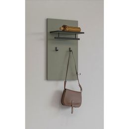 OTTO home Garderobenpaneel &raquo;Cross,Breite 40 cm modernes Wandregal mit Haken und Kleiderstange&laquo; Wandgarderobe, Aufh&auml;nger, H&ouml;he 70 cm gr&uuml;n Holzwerkstoff