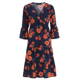 Aniston CASUAL Tunikakleid in marine-rot-koralle-olivgr&uuml;n | Gr.: 48