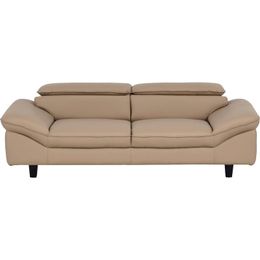 Home Affaire 3-Sitzer &raquo;Pilot&laquo; Big-Sofa mit Kopfteilverstellung braun B/H/T: 218cm x 108cm, Leder PAMPAS