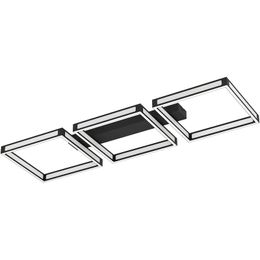 Eglo Deckenleuchte &raquo;ALTAFLOR&laquo; LED-Modul 1 Stk. Warmwei&szlig; Deckenleuchte aus Stahl - 12X2,8W - Warmwei&szlig; schwarz H: 7cm, 1 Stk.