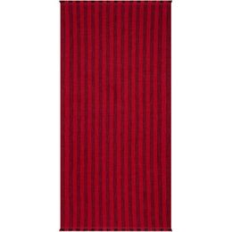 Egeria Strandtuch &raquo;Pestemal&laquo; 80x180 cm, mit Fransen rot gewebte Ware, Obermaterial: 65% Baumwolle, 20% Polyester, 15% Viskose B/L: 80cmx180cm, 1 Stk., 