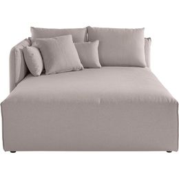 OTTO home Ottomane &raquo;N&ouml;re&laquo; Lounge-Modul - zum eigenen Zusammenstellen, Breite 138cm, Tiefe 168cm grau 60% Baumwolle/40% Leinen B/H/T: 138cm x 86cm x 
