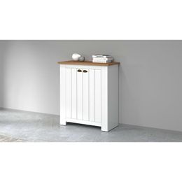 Home Affaire Schuhschrank &raquo;FIGO, Made in Italy &ndash; Schuhkommode,Schuhregal f&uuml;r ca. 20 Paar Schuhe&laquo; 1 Stk. tlg. 4-T&uuml;rig, Siebdruck-dekorative Fr&auml;sungen, 